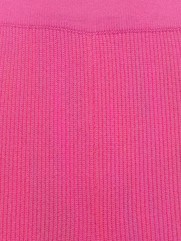 Jacquemus Ribbed Knit Crop Top And Shorts Set