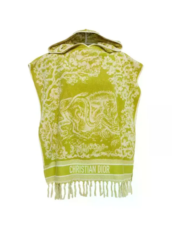 Dior Toile De Jouy Terry Poncho - Green