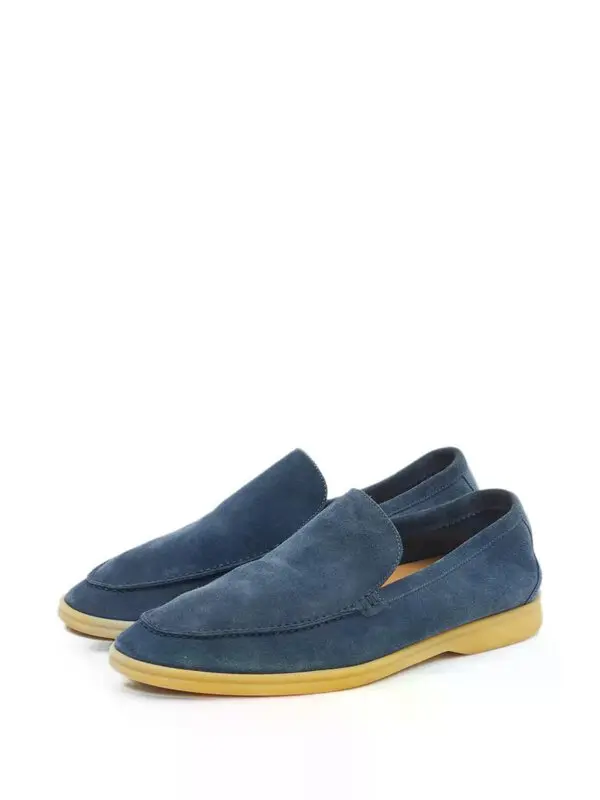 Loro Piana Suede Almond Toe Loafers