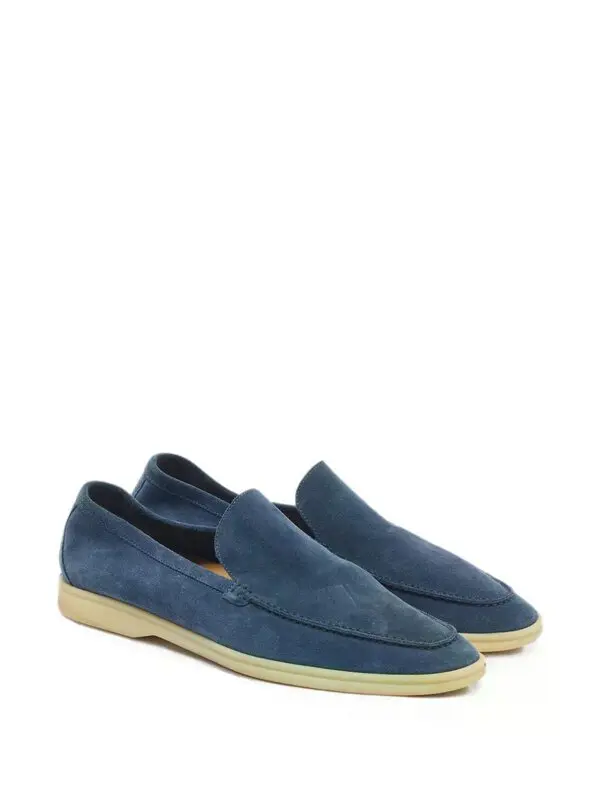 Loro Piana Suede Almond Toe Loafers