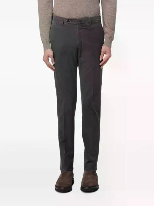 PT TORINO Stretch-cotton Chinos - Grey