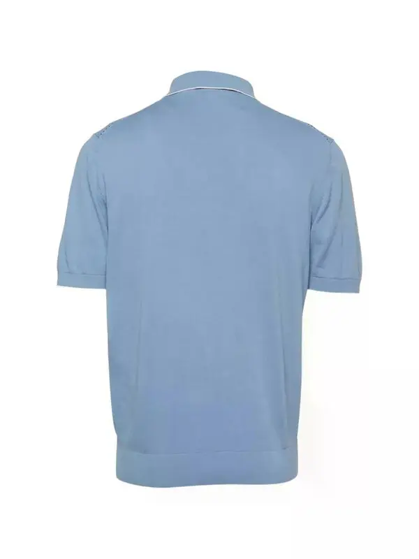 Carolina Herrera Ch Pique Short-sleeve Polo Shirt - Blue