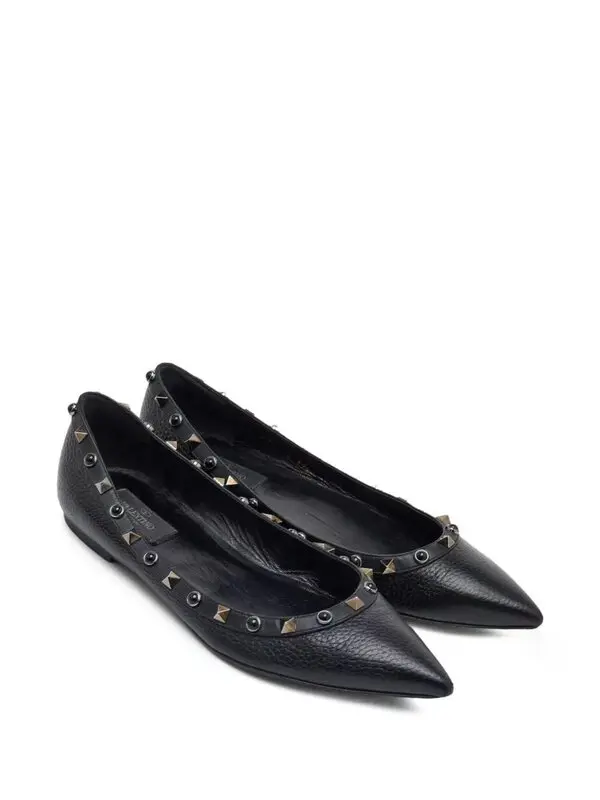 Valentino Garavani Rockstud Pointed-toe Ballet Flats