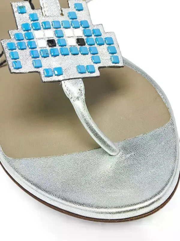 ANYA HINDMARCH Pixelated-figure Thong Sandals