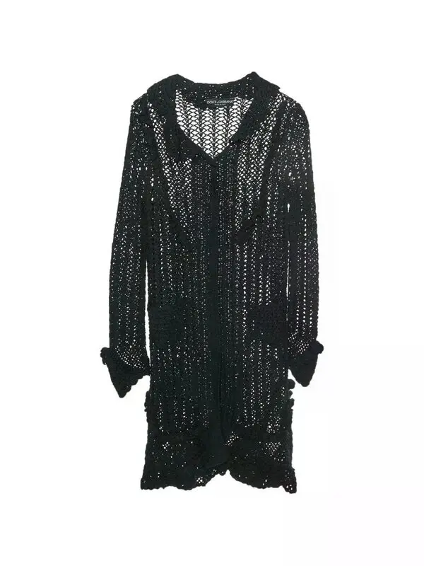 Dolce & Gabbana Cotton Crochet Knit Coat