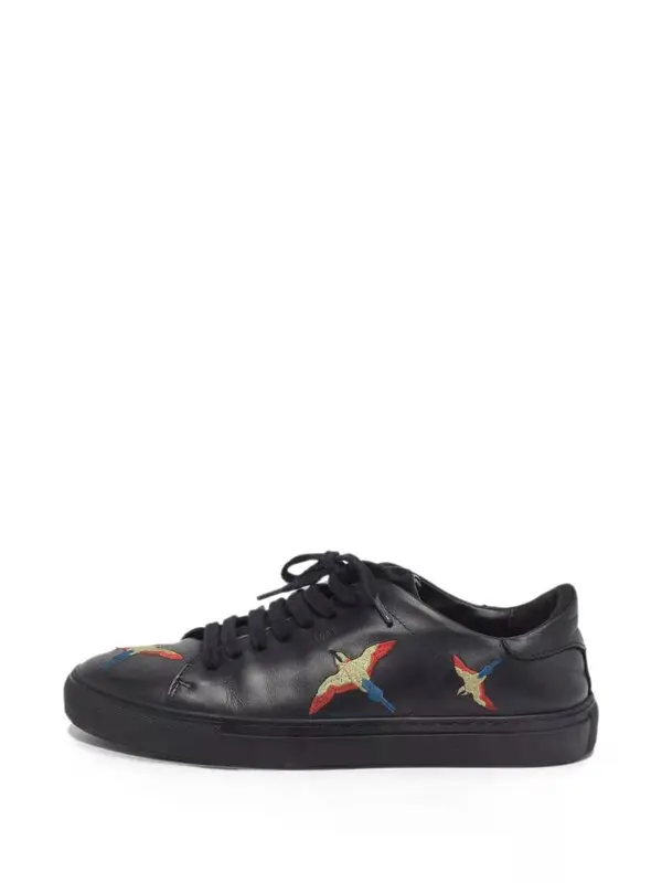 Axel Arigato Bird-embroidered Sneakers - Black