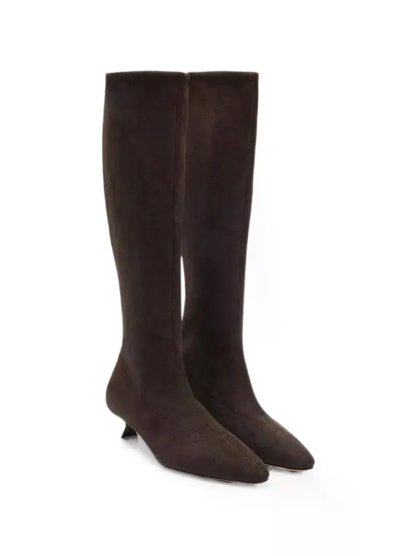 Casadei Giselle Kitten-heel Boots - Brown