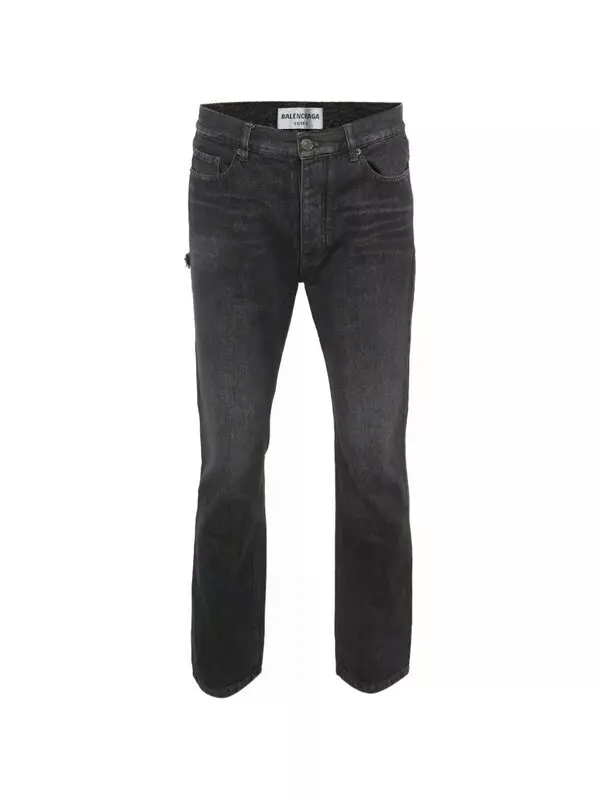 Balenciaga Distressed Straight-leg Jeans