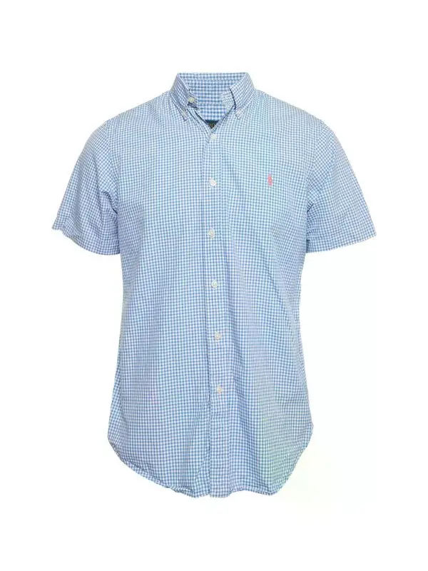 Polo Ralph Lauren Check-print Short-sleeve Shirt - Blue