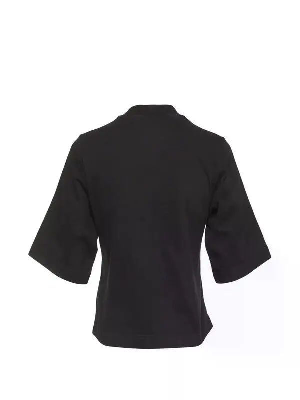 Palm Angels Teddy Print Mock Neck T-shirt