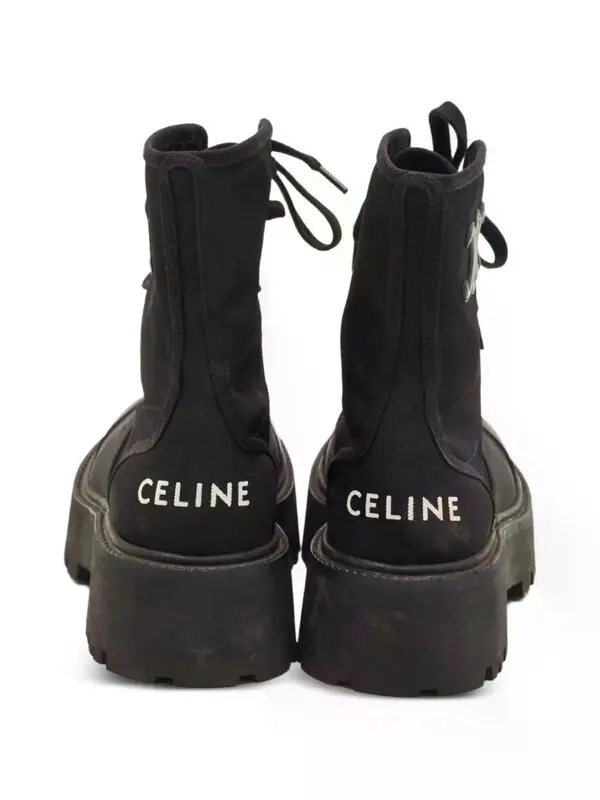 Celine Triomphe Lace-up Combat Boots