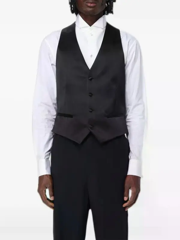 Emporio Armani Satin V-neck Waistcoat