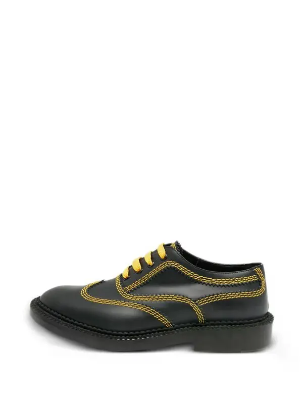 Burberry Bertram Leather Oxford Shoes - Black