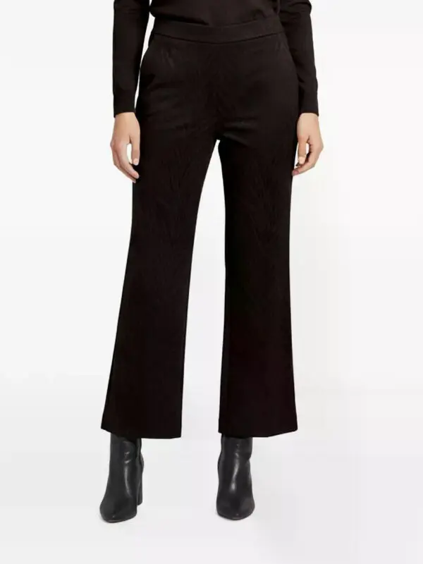 Carolina Herrera Jacquard Wide-leg Trousers - Black