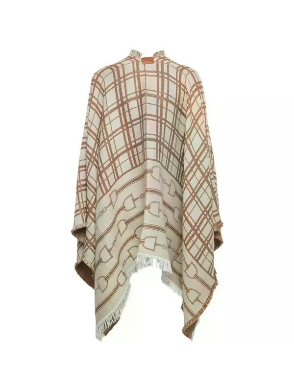Elisabetta Franchi Monogram Jacquard Cape