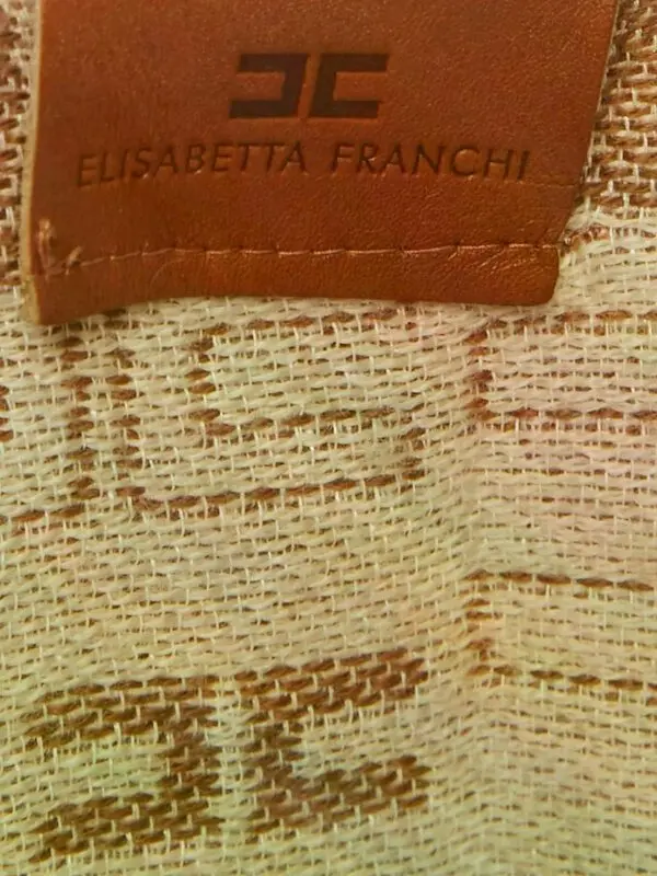 Elisabetta Franchi Monogram Jacquard Cape