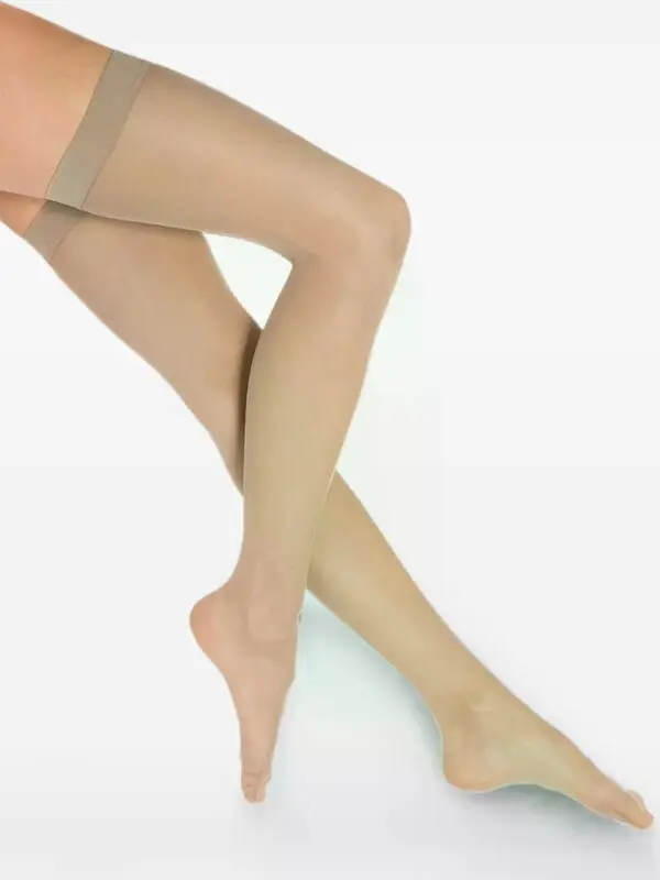 Wolford Individual 10 Stay-up Stockings - Neutrals