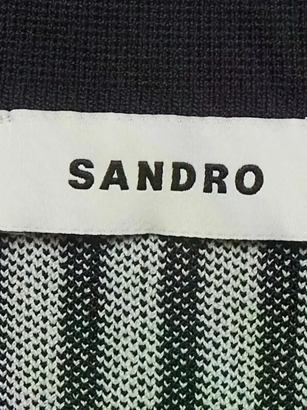 Sandro Striped Cropped Polo Shirt