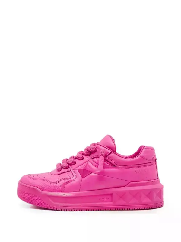Valentino Garavani One Stud Leather Low-top Sneakers - Pink