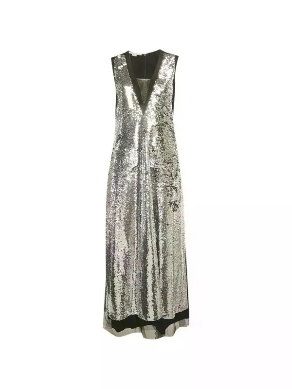 Stella McCartney V-neck Maxi Dress - Black