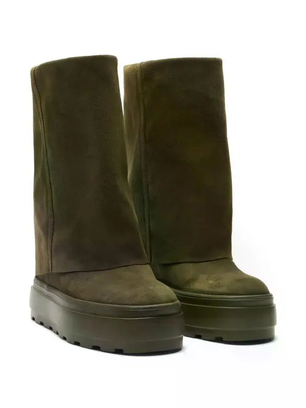 Casadei Suede Wedge Ankle Boots