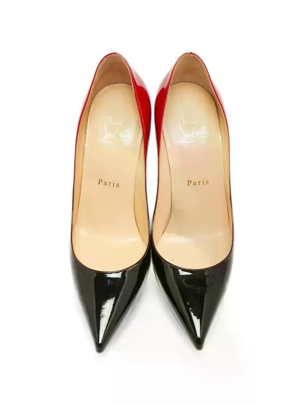 CHRISTIAN LOUBOUTIN Kate Ombré Patent-leather Heeled Pumps - Red