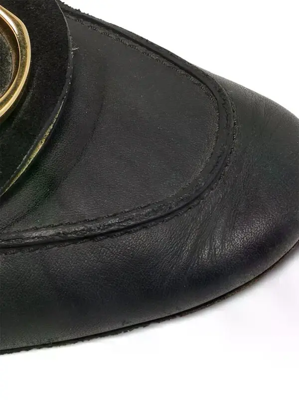 Chloé Leather C-logo Loafers
