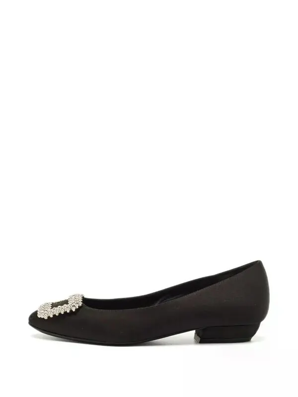 ROGER VIVIER Belle Vivier Crystal-embellished Ballet Flats - Black