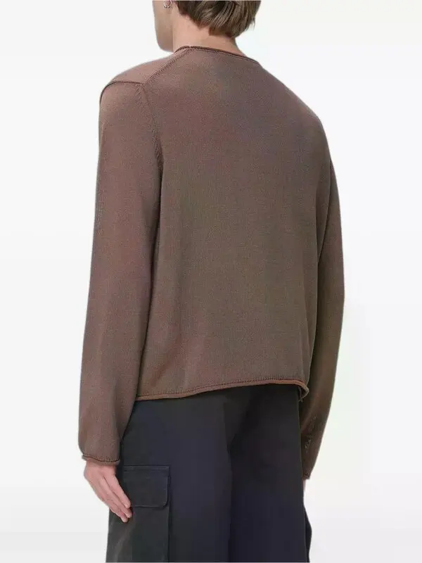 Our Legacy Raw-edge Fine-knit Sweater - Brown