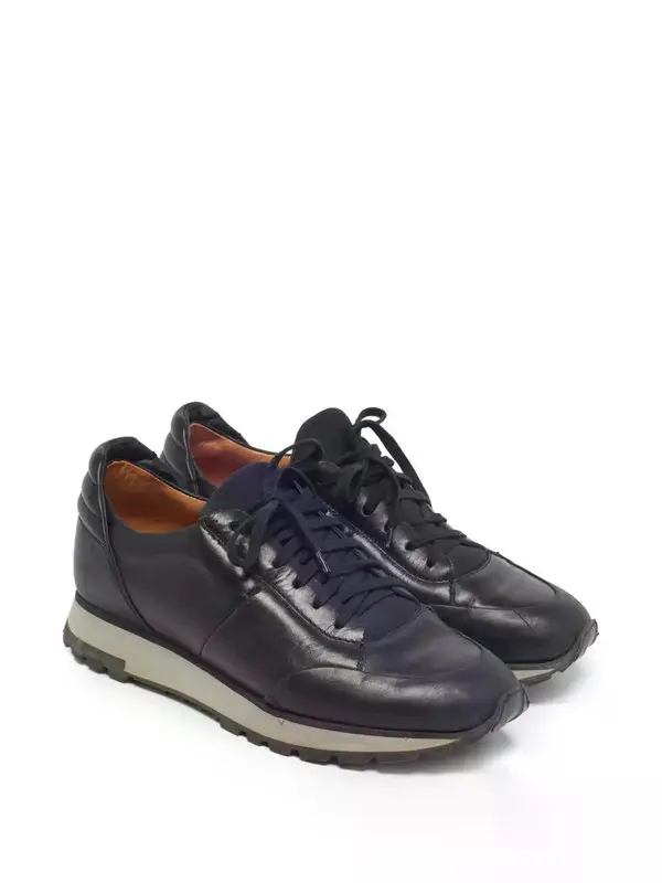Santoni Leather Lace-up Sneakers