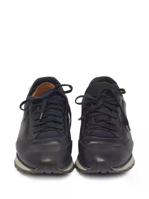 Santoni Leather Lace-up Sneakers