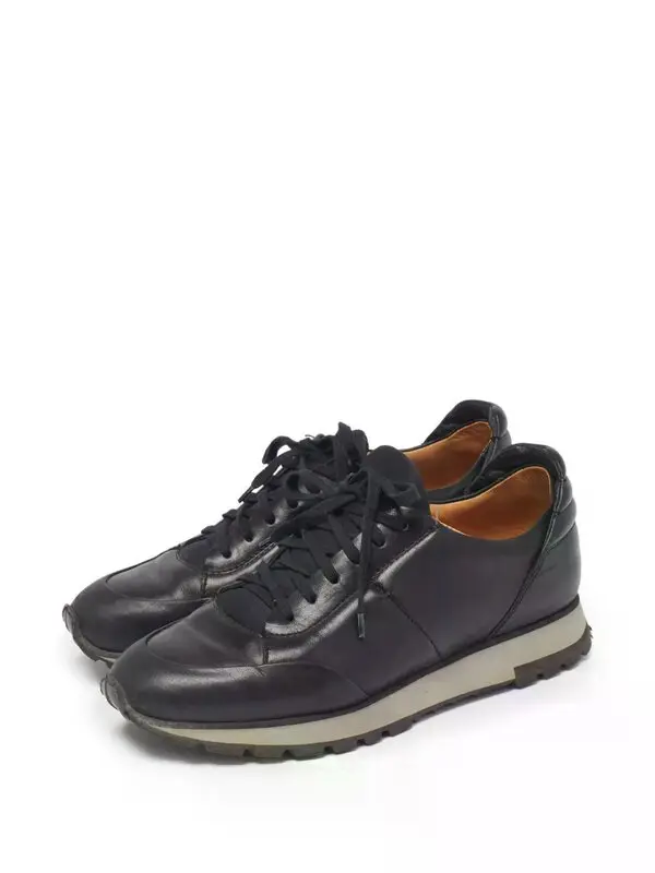 Santoni Leather Lace-up Sneakers