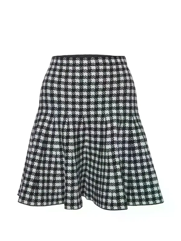 Sandro Houndstooth Knit Mini Skirt