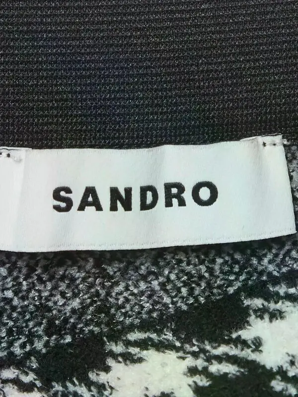 Sandro Houndstooth Knit Mini Skirt