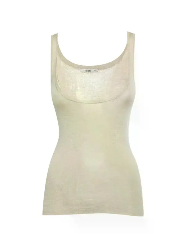 Prada Wool Knit Tank Top - Neutrals