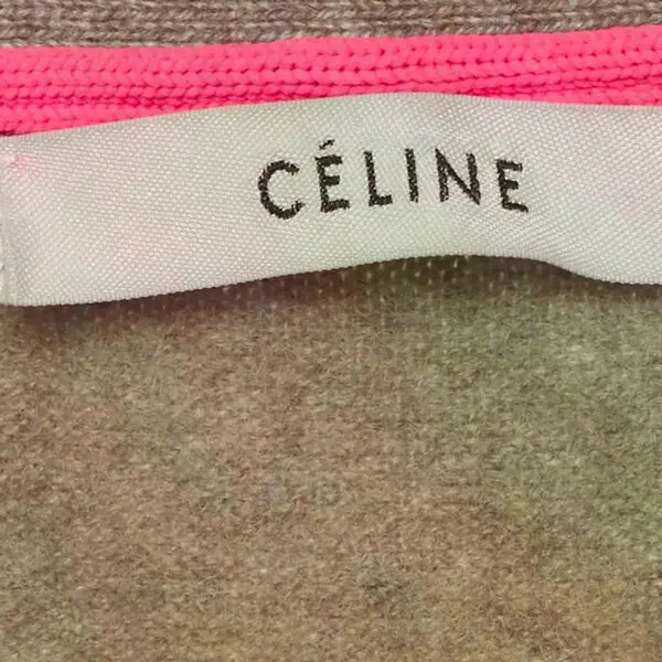 Celine Brown Cashmere Fine Knit V-neck Cardigan