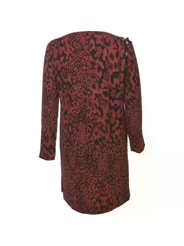VERSUS Leopard-print Midi Dress With Tassel Detail