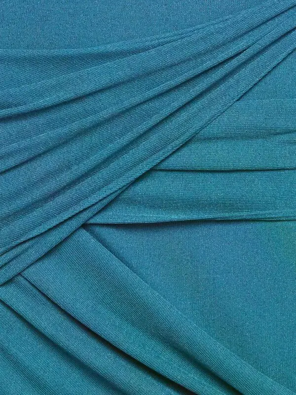 424 Draped Long-sleeve Dress