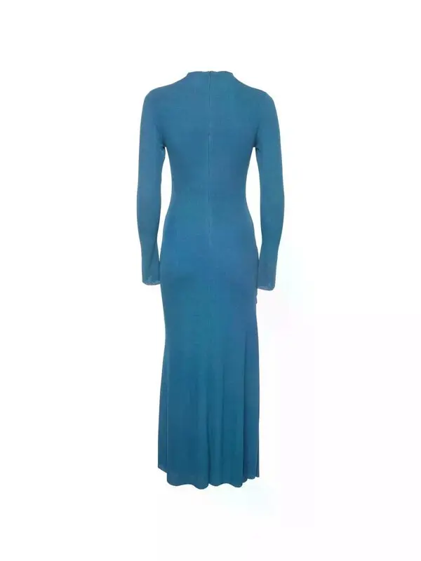 424 Draped Long-sleeve Dress