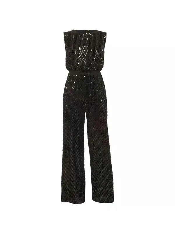 Maje Sequin-embellished Velvet Trousers - Black