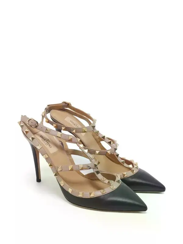 Valentino Garavani Rockstud Caged Pumps - Neutrals