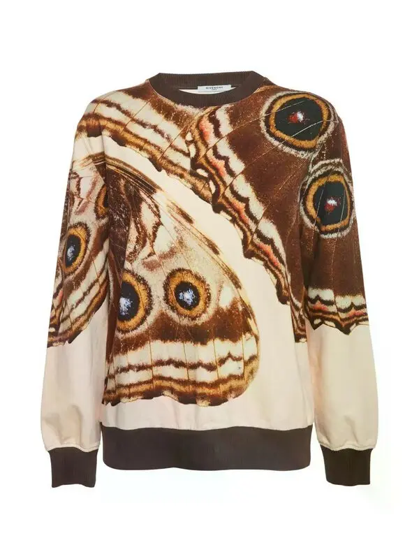 Givenchy Butterfly Print Crewneck Hoodie