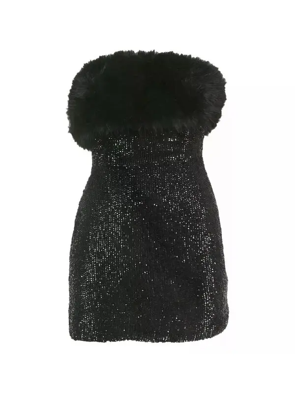 Retrofete Embellished Mini Dress - Black