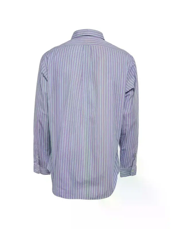 Polo Ralph Lauren Logo-embroidered Striped Button-down Cotton Shirt - Blue
