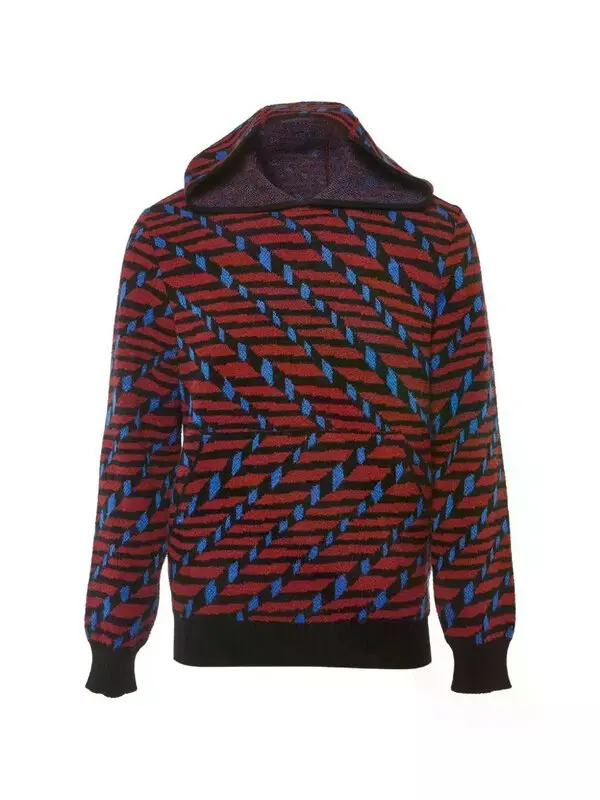 Missoni Jacquard Knit Hoodie - Red