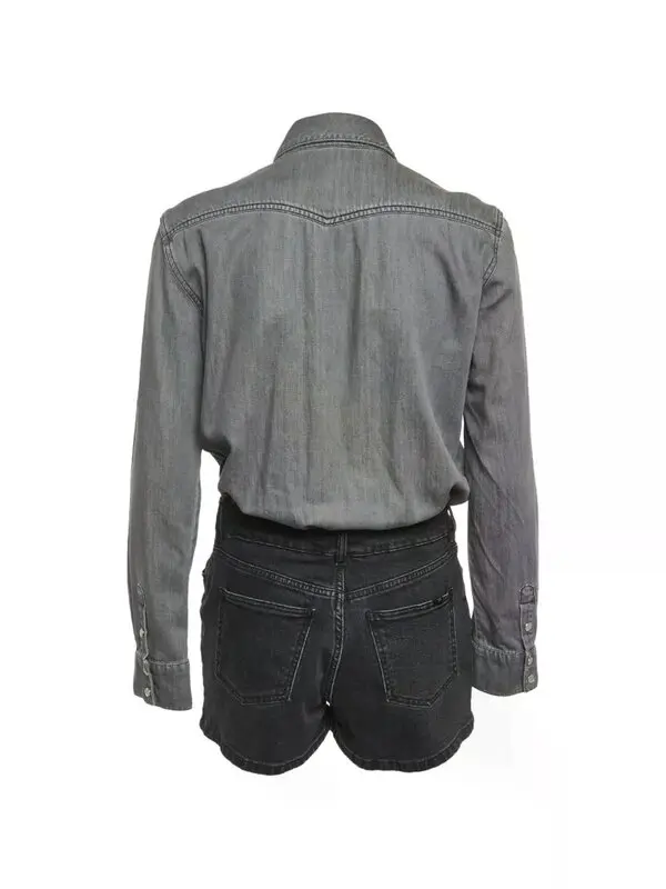 Maje Denim Playsuit - Grey