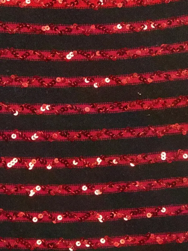 Sonia Rykiel Paris Sequin Embellished Striped Cashmere Top