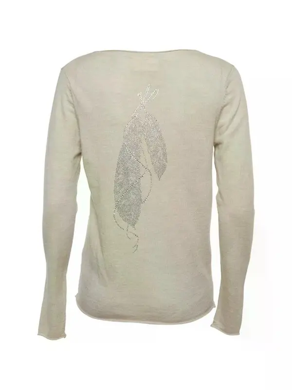 Zadig&Voltaire Embellished Long-sleeve V-neck Top
