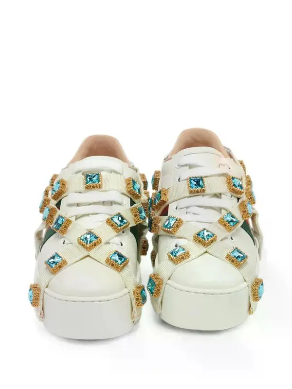 Gucci Flashtrek Crystal-embellished Low-top Sneakers