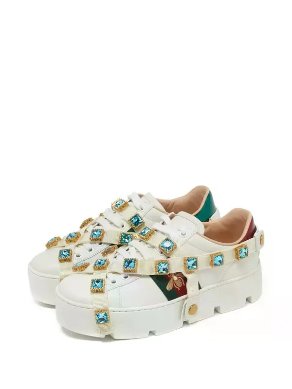 Gucci Flashtrek Crystal-embellished Low-top Sneakers